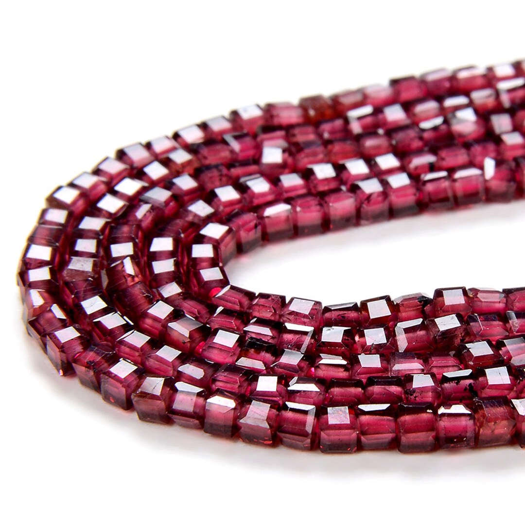 2MM Natural Red Garnet Gemstone Grade AAA Micro Faceted Diamond Cut ...