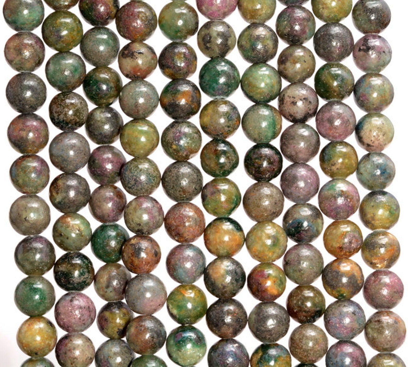 6mm Genuine Ruby in Kyanite Gemstone Green Red Grade A Round - Etsy