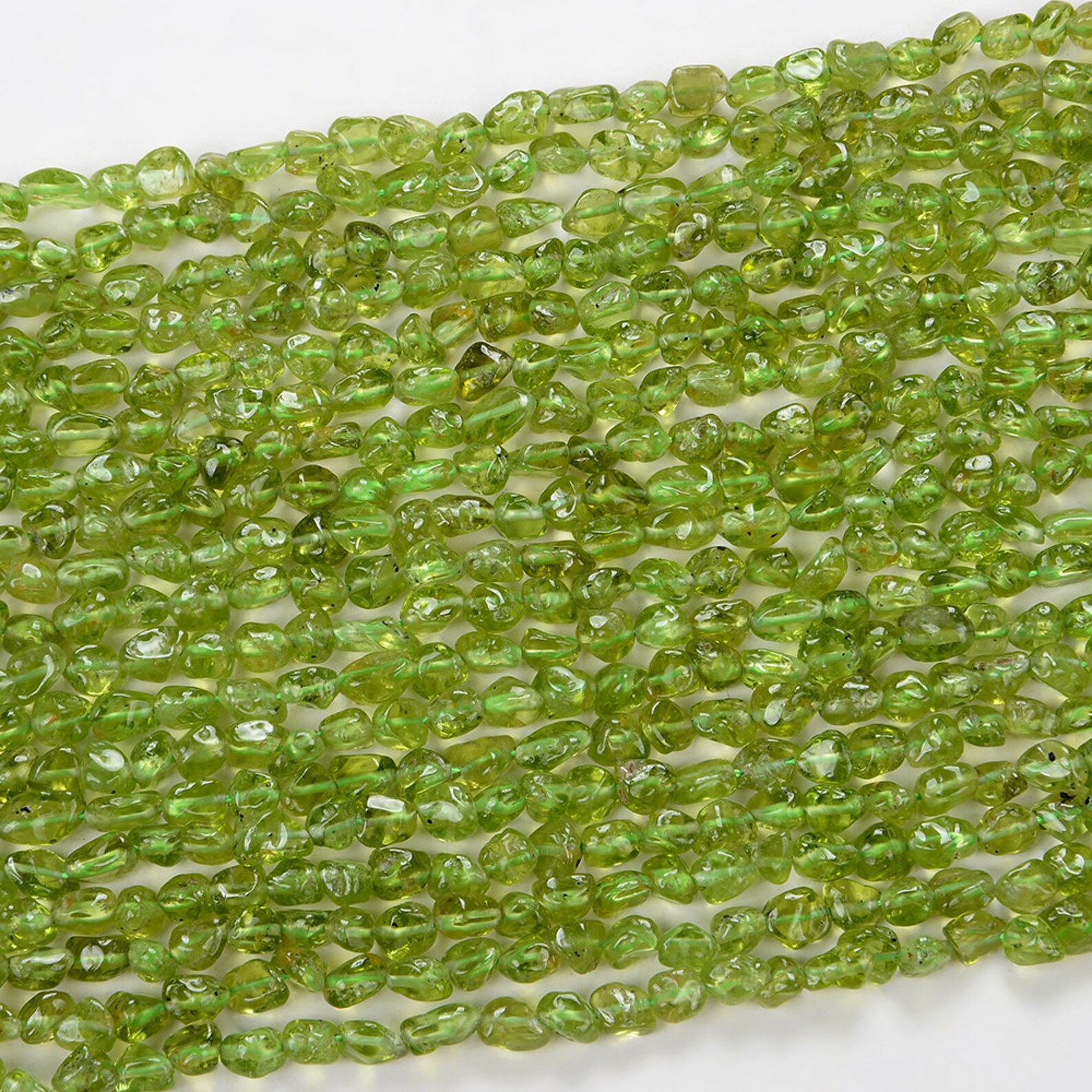 Natural Peridot Gemstone Grade AAA Pebble Nugget Granule 5-7MM 6-8MM ...