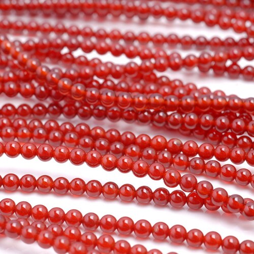 3mm Red Garnet Gemstone Round 3mm Loose Beads 15 Inch Full - Etsy