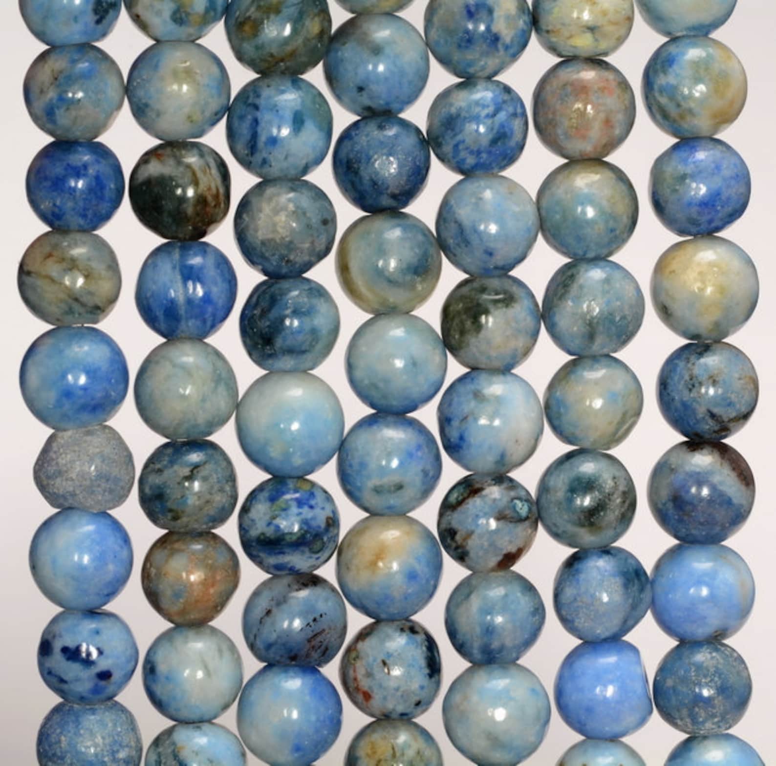 8MM Blue Jade Gemstone Round Loose Beads 15 Inch Full Strand - Etsy
