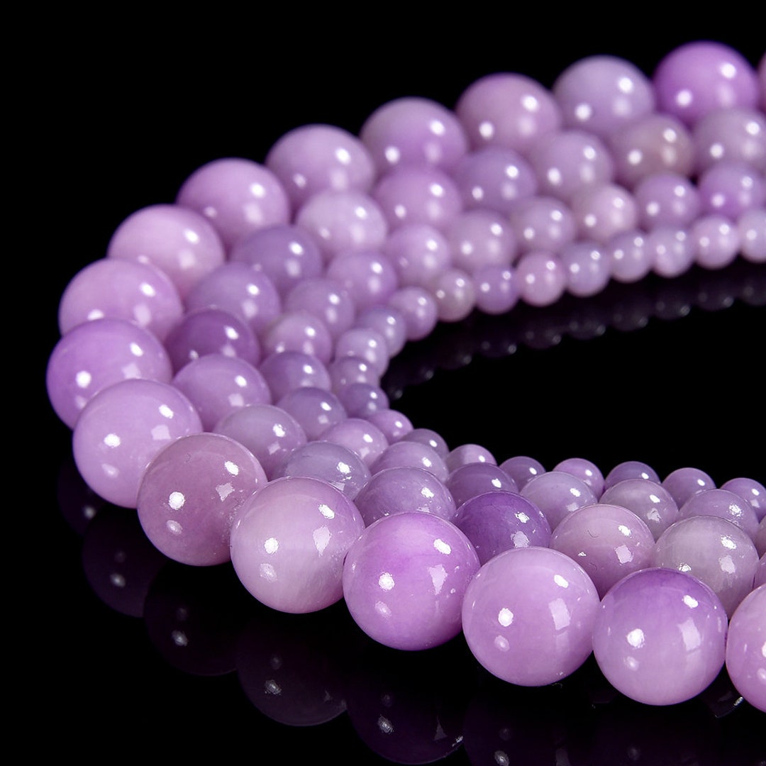 Lavender Pink Jade Gemstone Round 4MM 6MM 8MM 10MM Loose Beads (D573 ...