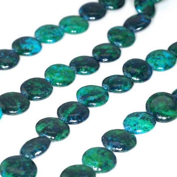 Flat Gemstone Beads - Etsy