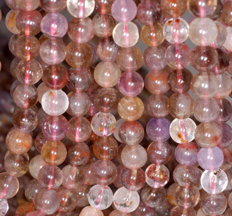 6mm Rare Auralite 23 Cacoxenite Grade A Purple Pink Red Meditation ...