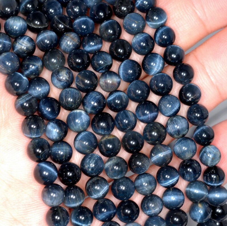 6mm Blue Tiger Eye Hawk Eye Gemstone Grade AA Round 6mm Loose - Etsy