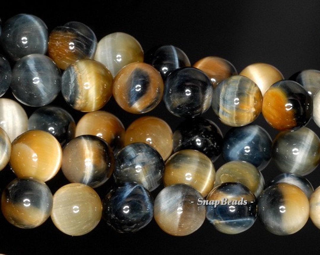 8MM Chatoyancy Cat's Eye Tiger Eye Gemstone Grade AA Round 8MM Loose ...