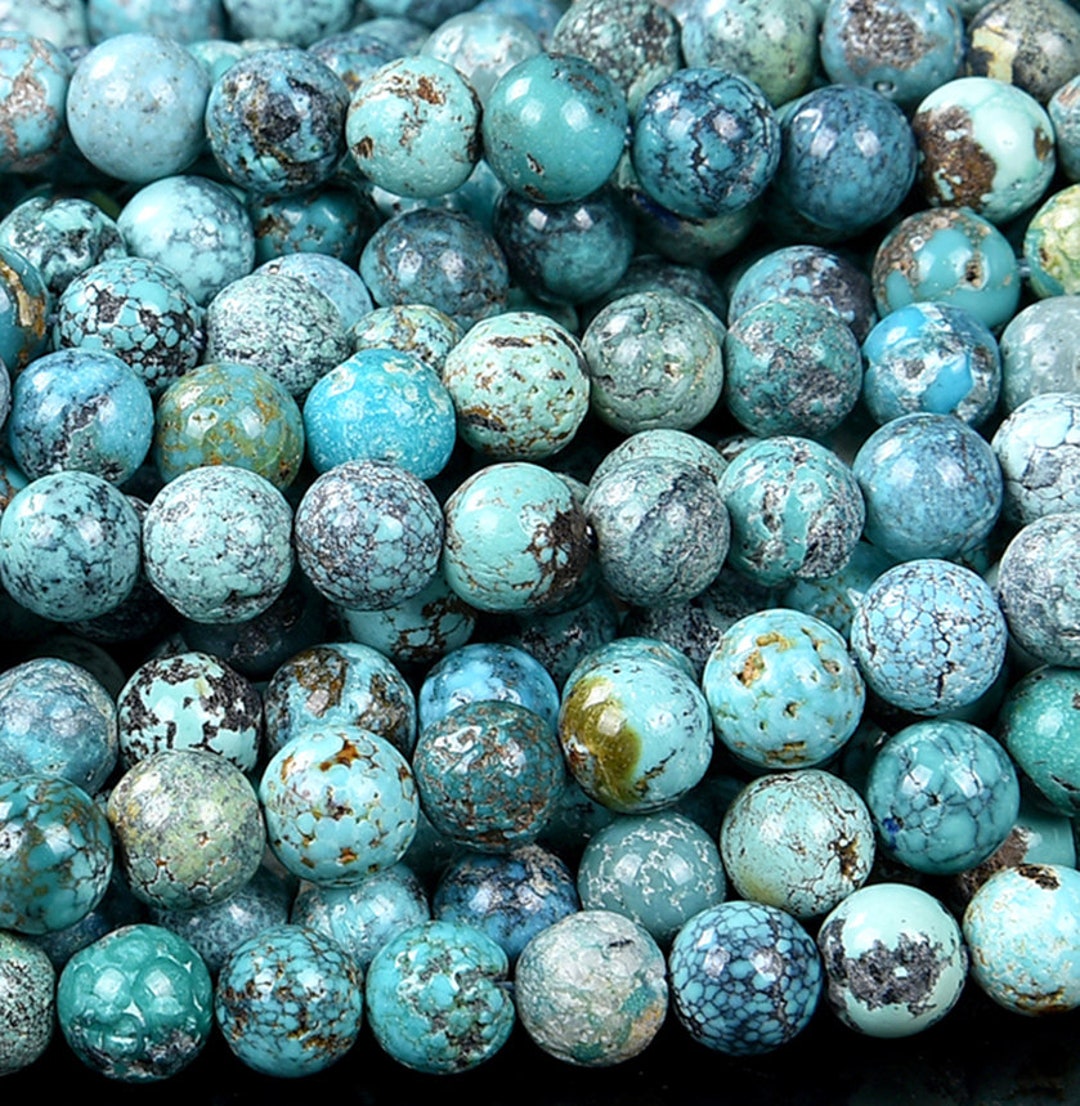 Natural Rough Turquoise Gemstone Round 5MM 6MM Loose Beads (D492) - Etsy