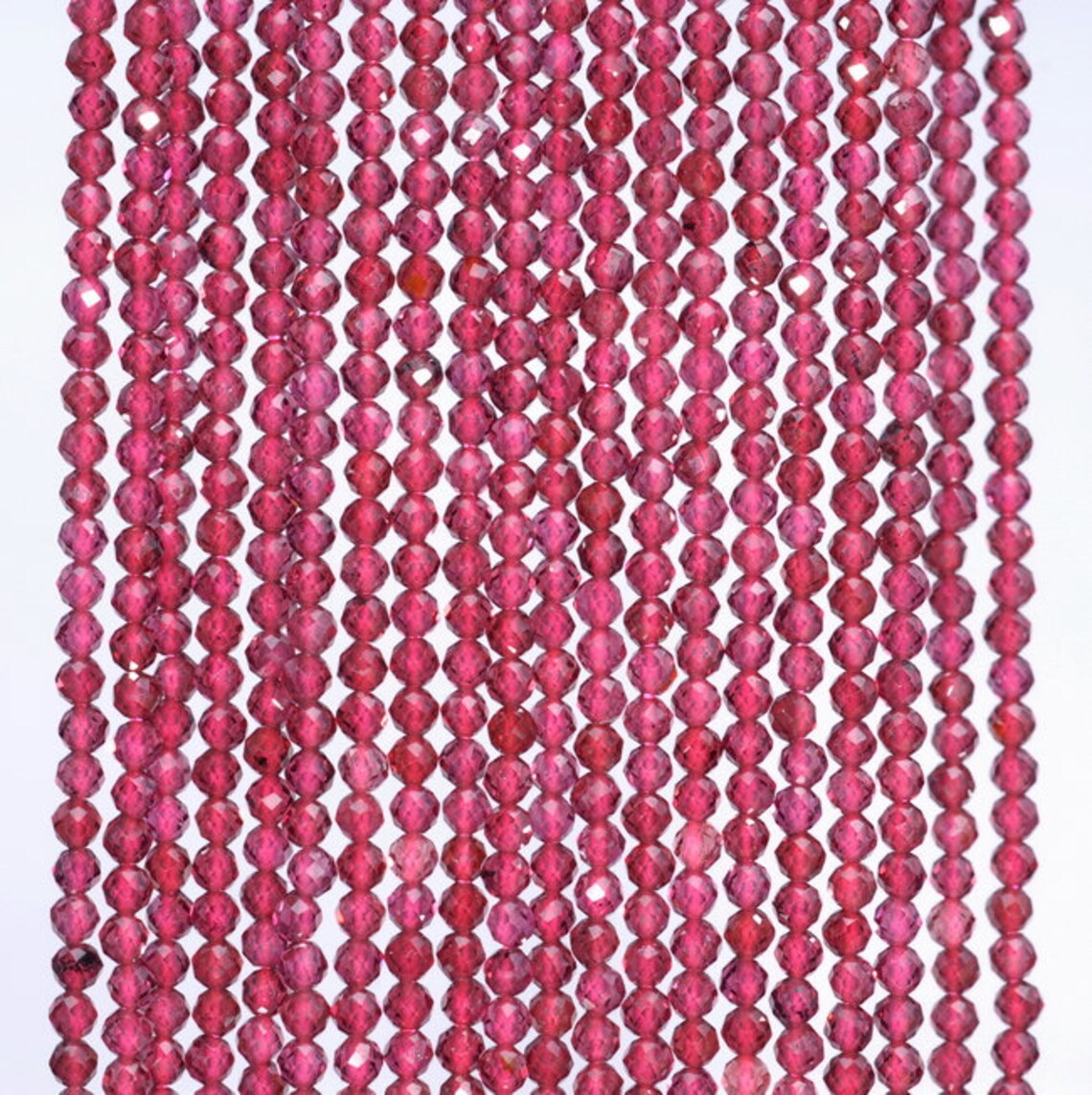 2mm Red Garnet Gemstone Grade AAA Micro Faceted Fine Round 2mm Loose ...