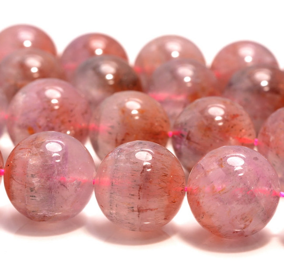 10mm Rare Auralite 23 Cacoxenite Grade A Red Purple Pink Meditation ...