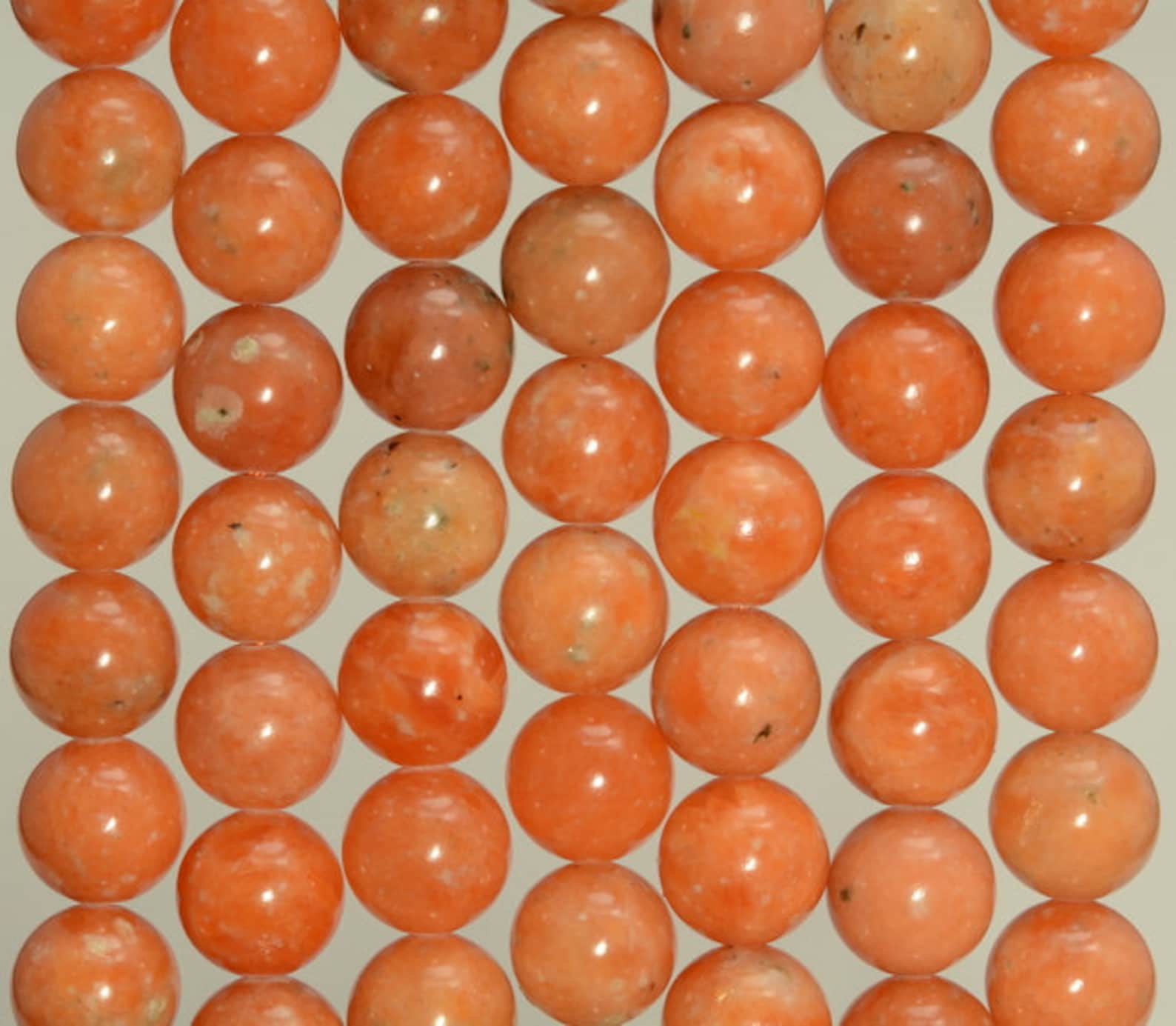 Genuine Natural Orange Calcite Gemstone Grade AA Round 4mm 6mm 8mm 10mm ...