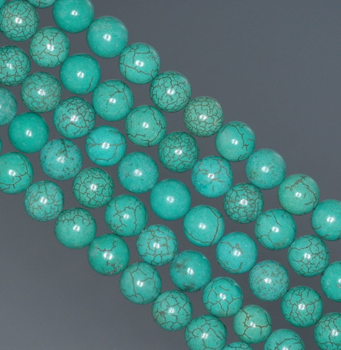 8MM Turquoise Howlite Gemstone ROUND Loose Beads 15.5 Inch Full Strand ...