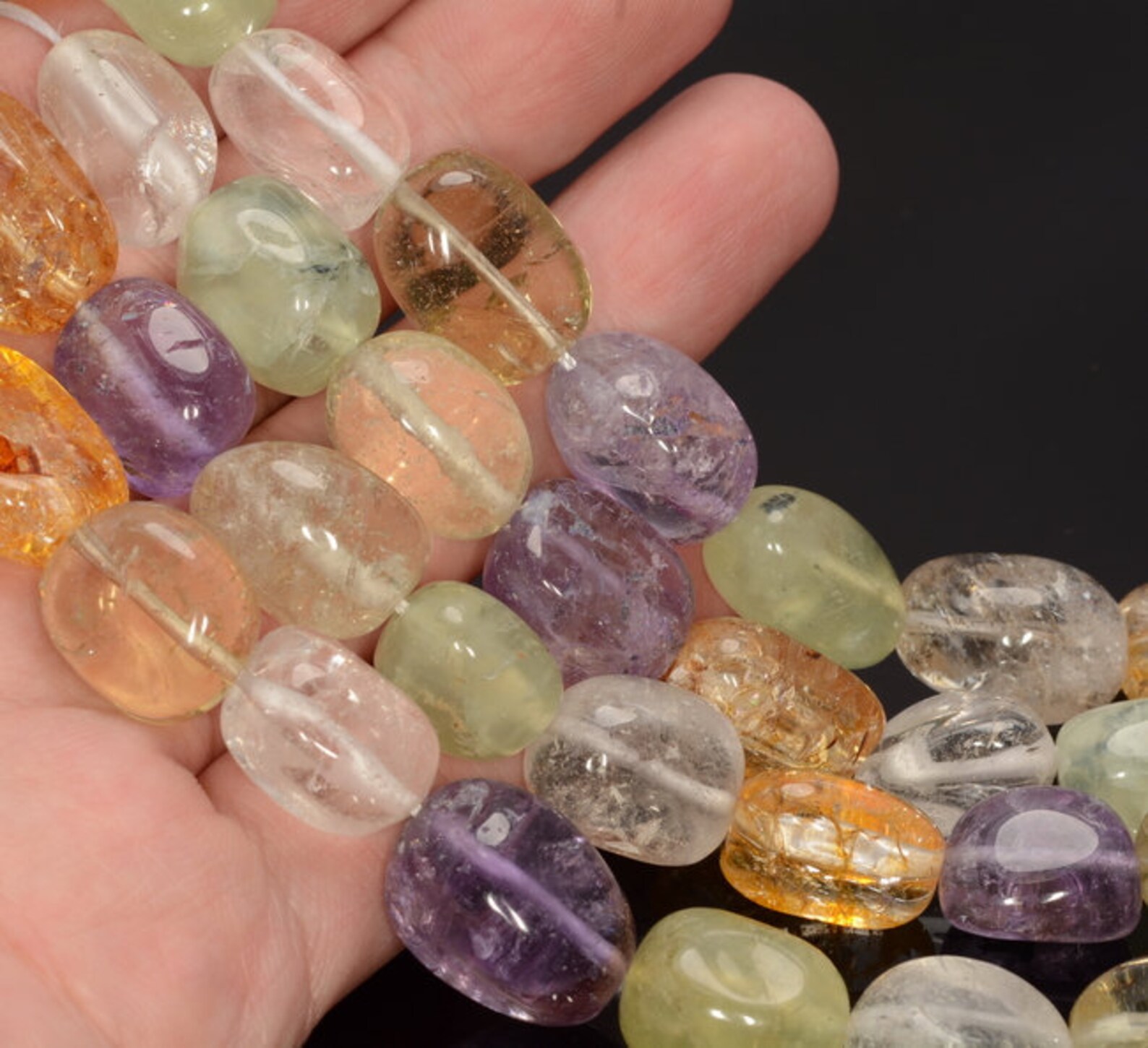Amethyst Citrine Prehnite Lemon Rock Crystal Mix Quartz - Etsy
