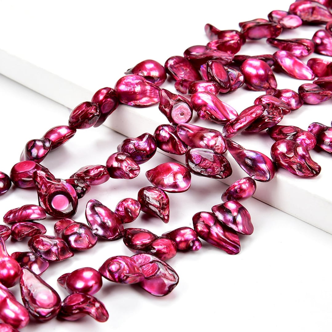 Fireball Baroque Freshwater Pink Pearl Gemstone Baroque 12-16MM Loose ...