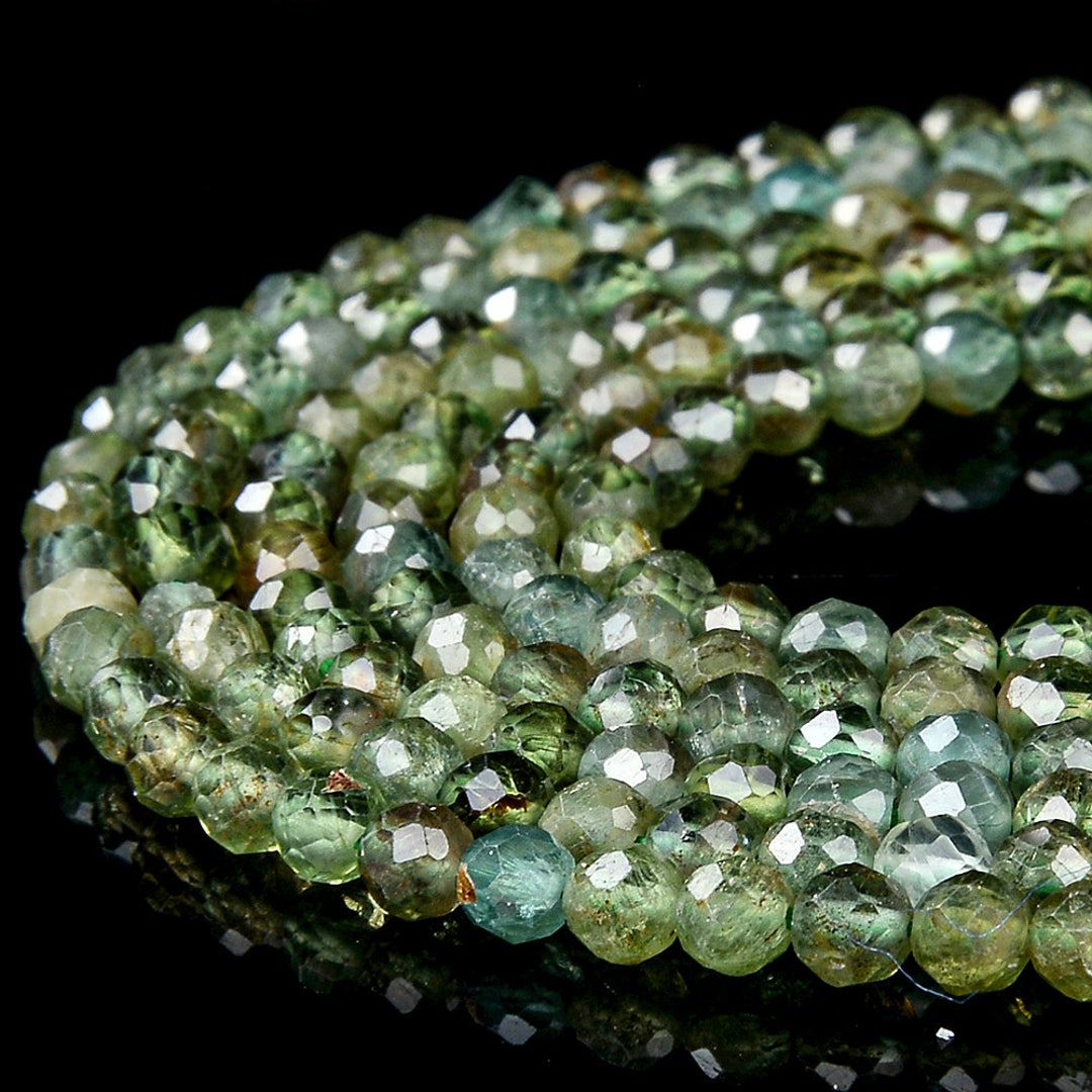 Natural Rare Green Apatite Gemstone Grade AAA Micro Faceted Round 2MM ...