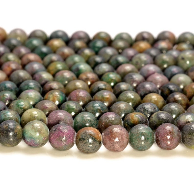 6mm Genuine Ruby in Kyanite Gemstone Green Red Grade A Round - Etsy