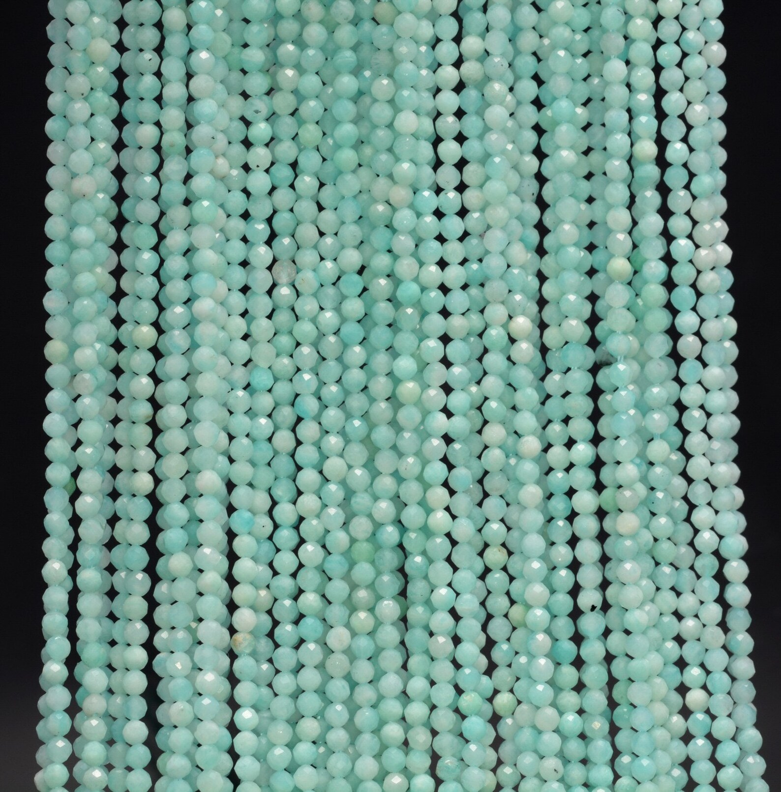 2MM Light Blue Amazonite Gemstone Grade AAA Micro Faceted - Etsy