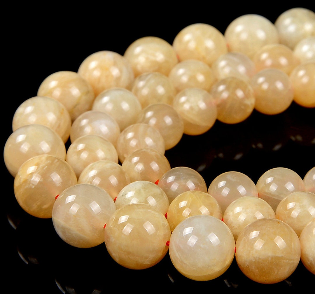 Natural Yellow Feldspar Sunstone Gemstone Grade AAA Round 7MM 8MM 9MM ...
