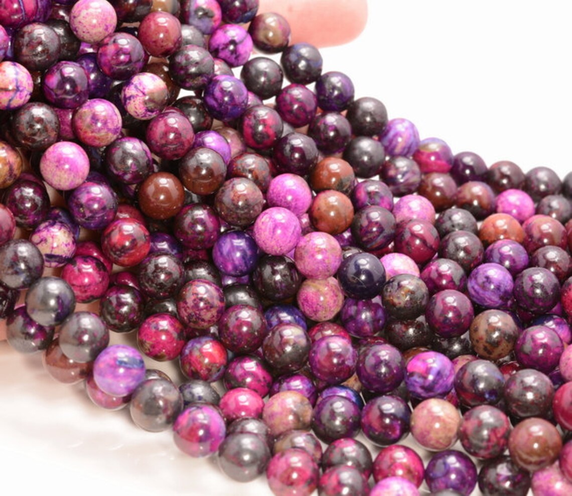 Sugilite Gemstone Grade AAA Purple Pink 6mm 8mm 10mm Round - Etsy