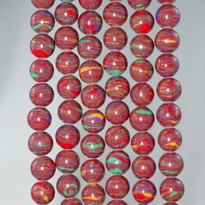6MM Red Matrix Turquoise Gemstone Round Loose Beads 15 Inch Full Strand ...
