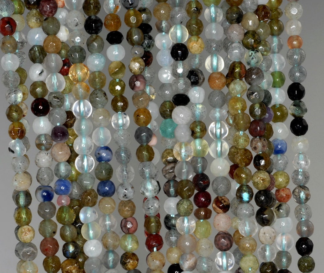 4mm Gala Mix Quartz Assorted Gemstone Smooth Faceted Round Loose Beads ...