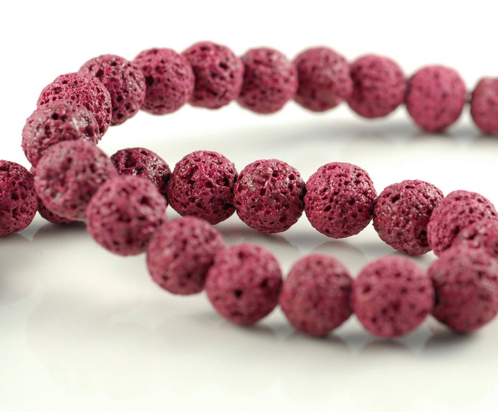 12mm Pink Volcanic Basaltic Lava Gemstone Dark Cherry Round - Etsy