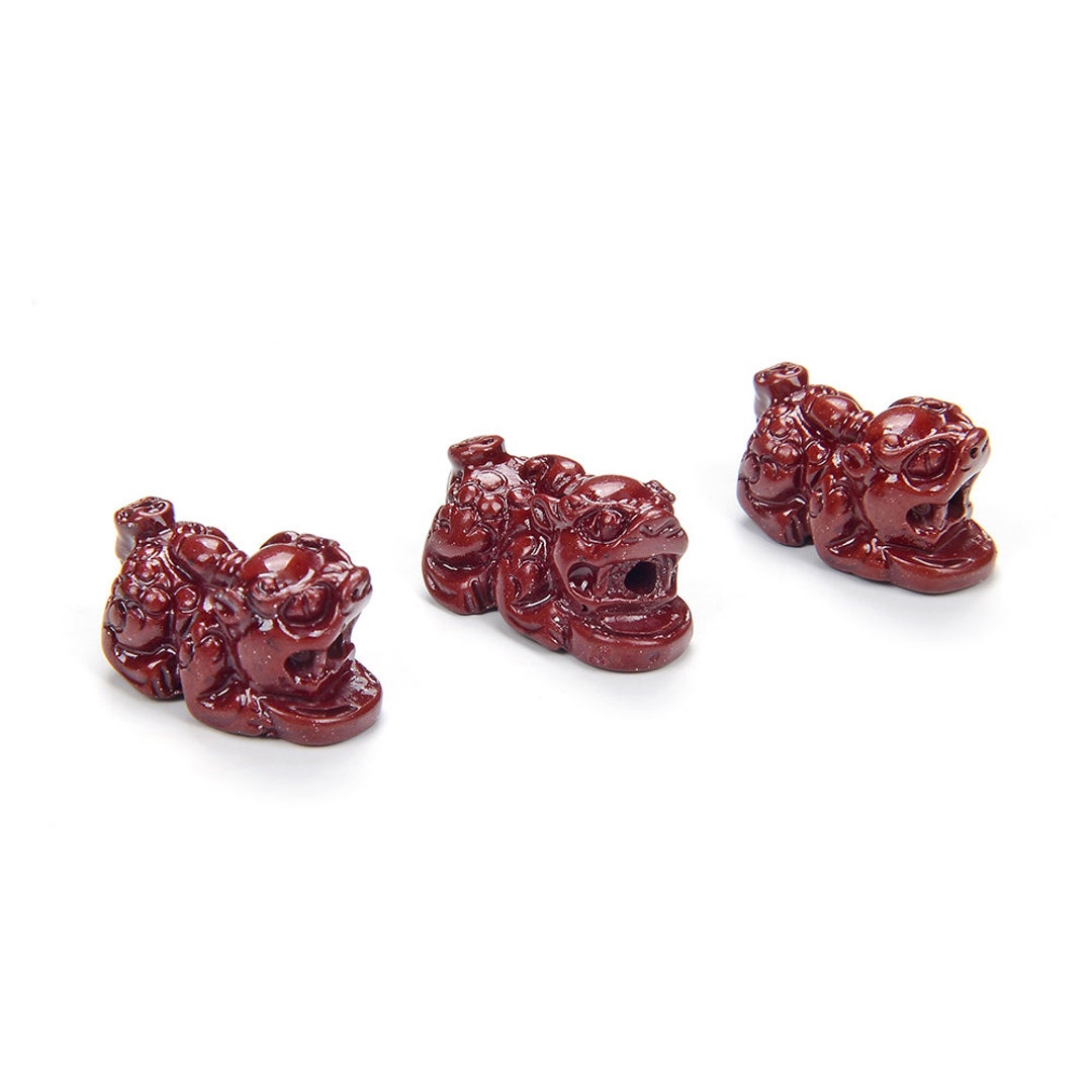 Cinnabar Gemstone Carved Pixiu 17X9MM 5 Beads (80018735-S25) - Etsy