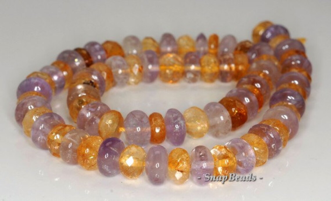 10x5mm Amethyst Citrine Smoky Mix Quartz Gemstone Faceted - Etsy