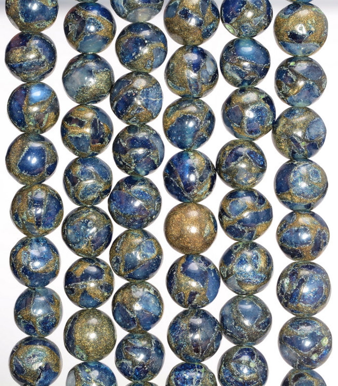 8MM Blue Sandstone Gemstone Round Loose Beads 15 Inch Full Strand ...