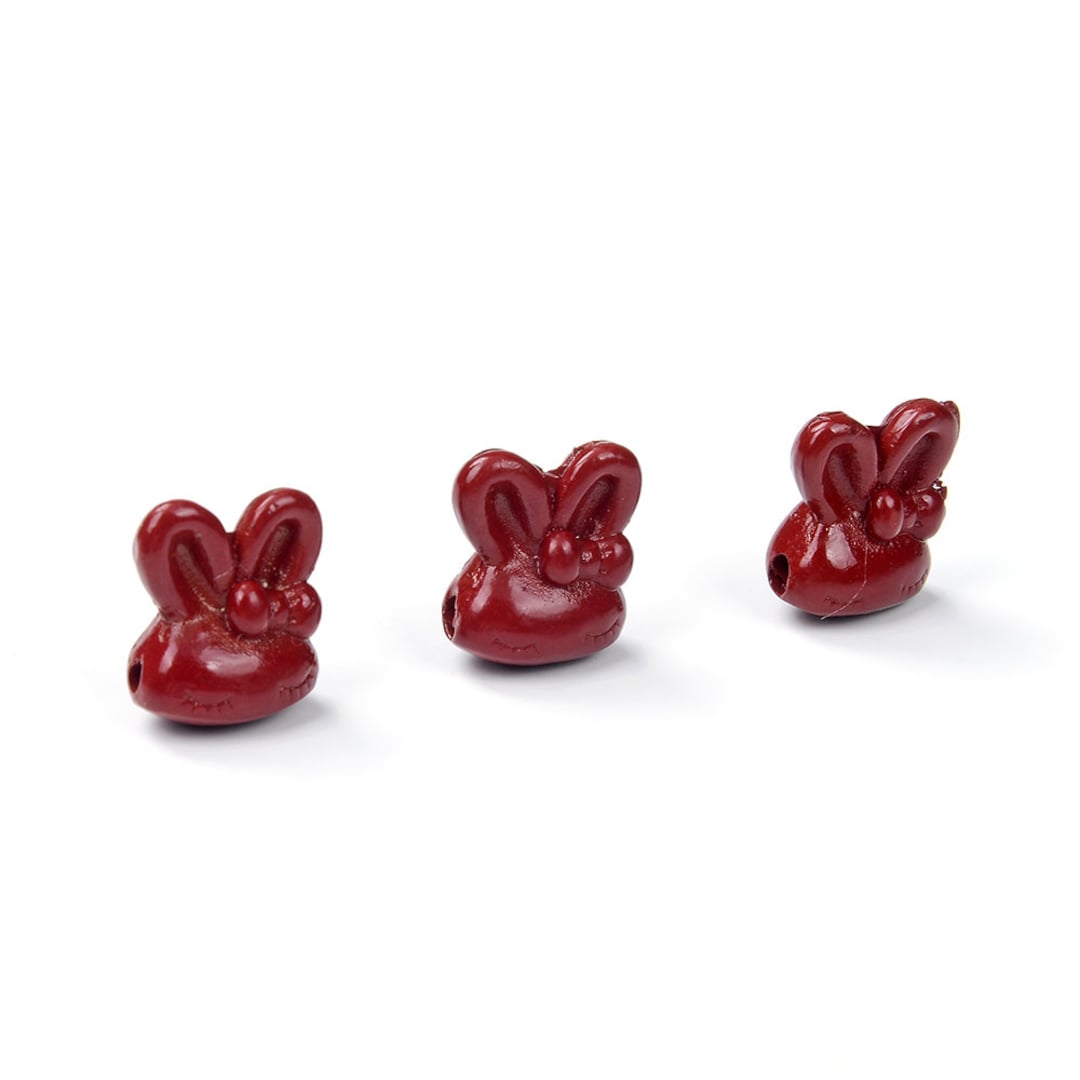 Cinnabar Gemstone Carved Bunny Rabbit 13X11MM 5 Beads (80018725-S25) - Etsy