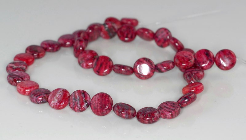 10mm Cherry Schiller Sheen Spar Gemstone Flat Round Circle 10mm Cherry Schiller Sheen Spar Gemstone Flat Round Circle