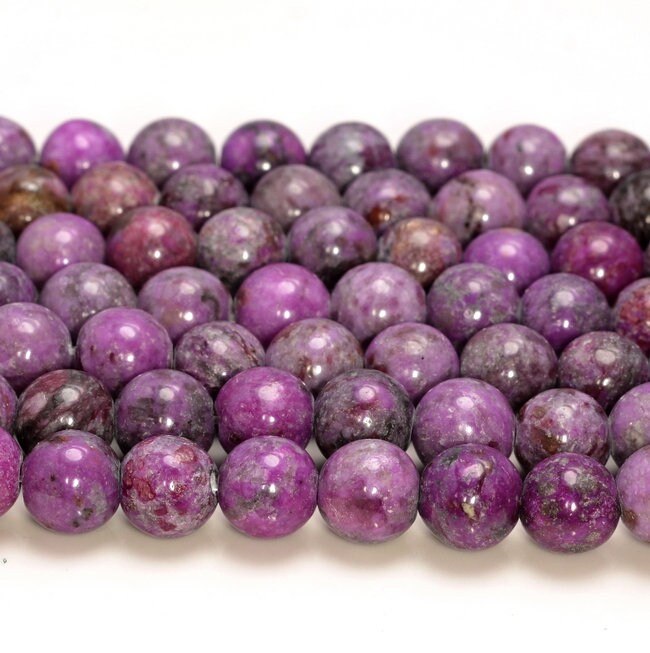 8MM Purple Jade Gemstone Round Loose Beads 15 Inch Full Strand ...
