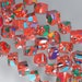 8MM Red Matrix Turquoise Gemstone Square Cube Diagonal Loose Beads 7 ...