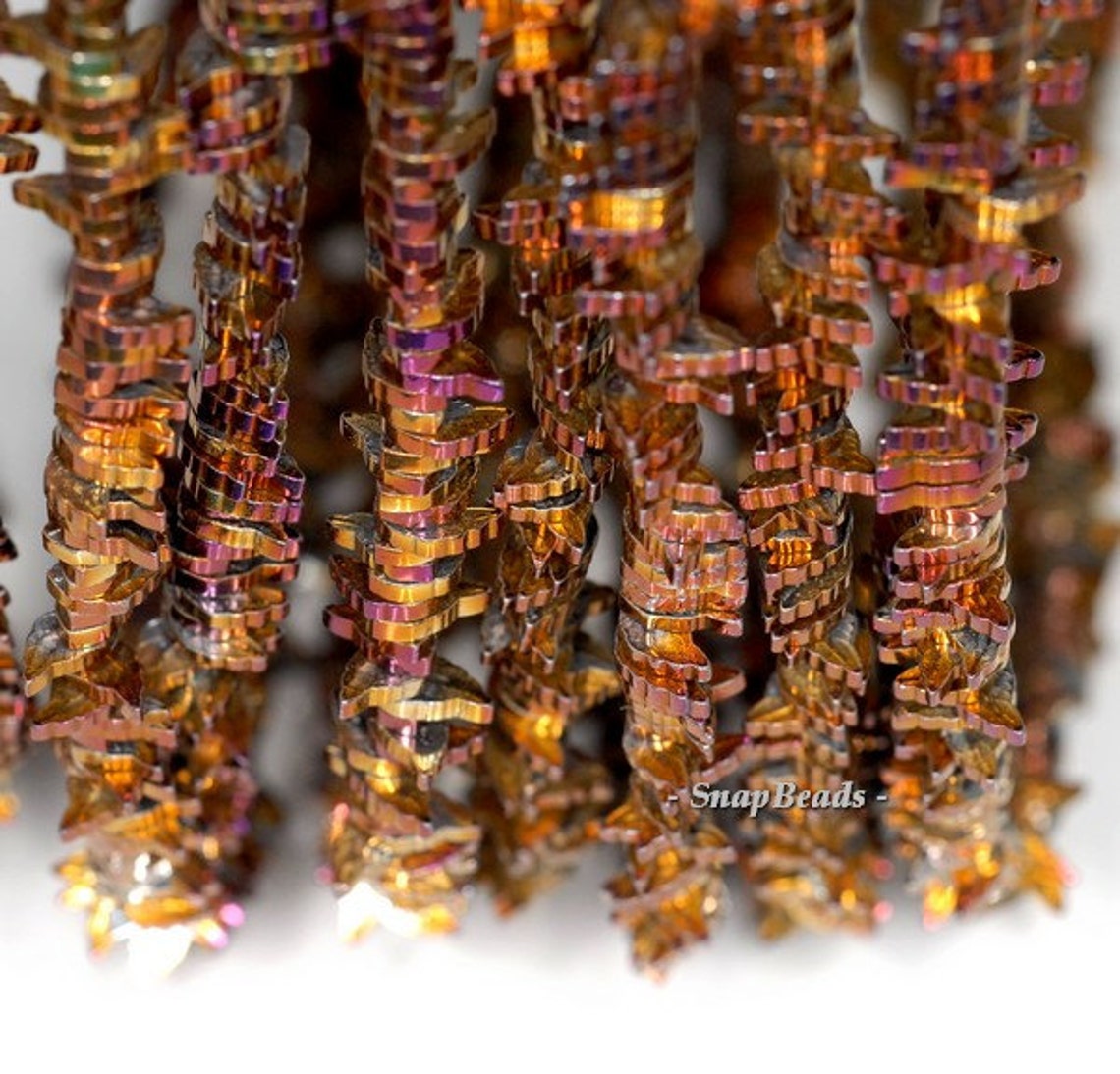 6x1mm Titanium Purple Hematite Gemstone Leaf Slice Loose Beads - Etsy