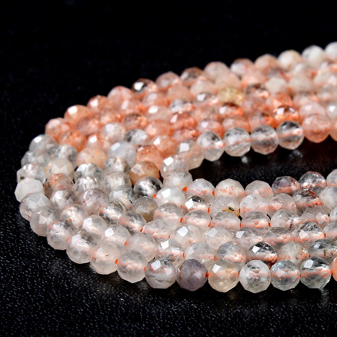 4MM Natural Arusha Rainbow Lattice Sunstone Gemstone Grade AAA Micro ...