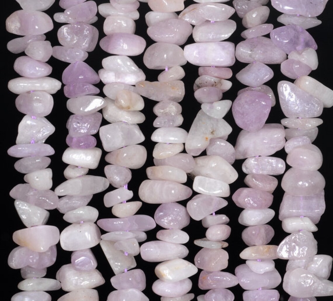 7-8MM Pink Kunzite Gemstone Pebble Nugget Chip Loose Beads - Etsy