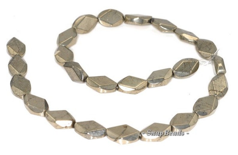 16x10mm Palazzo Iron Pyrite Gemstone Faceted Diamond Bicone - Etsy