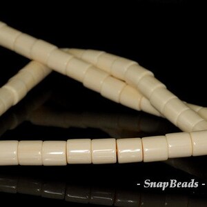 Faux Ivory Resin Grade AAA Beads Ivory Cream Round Tube Barrel 12x10mm ...