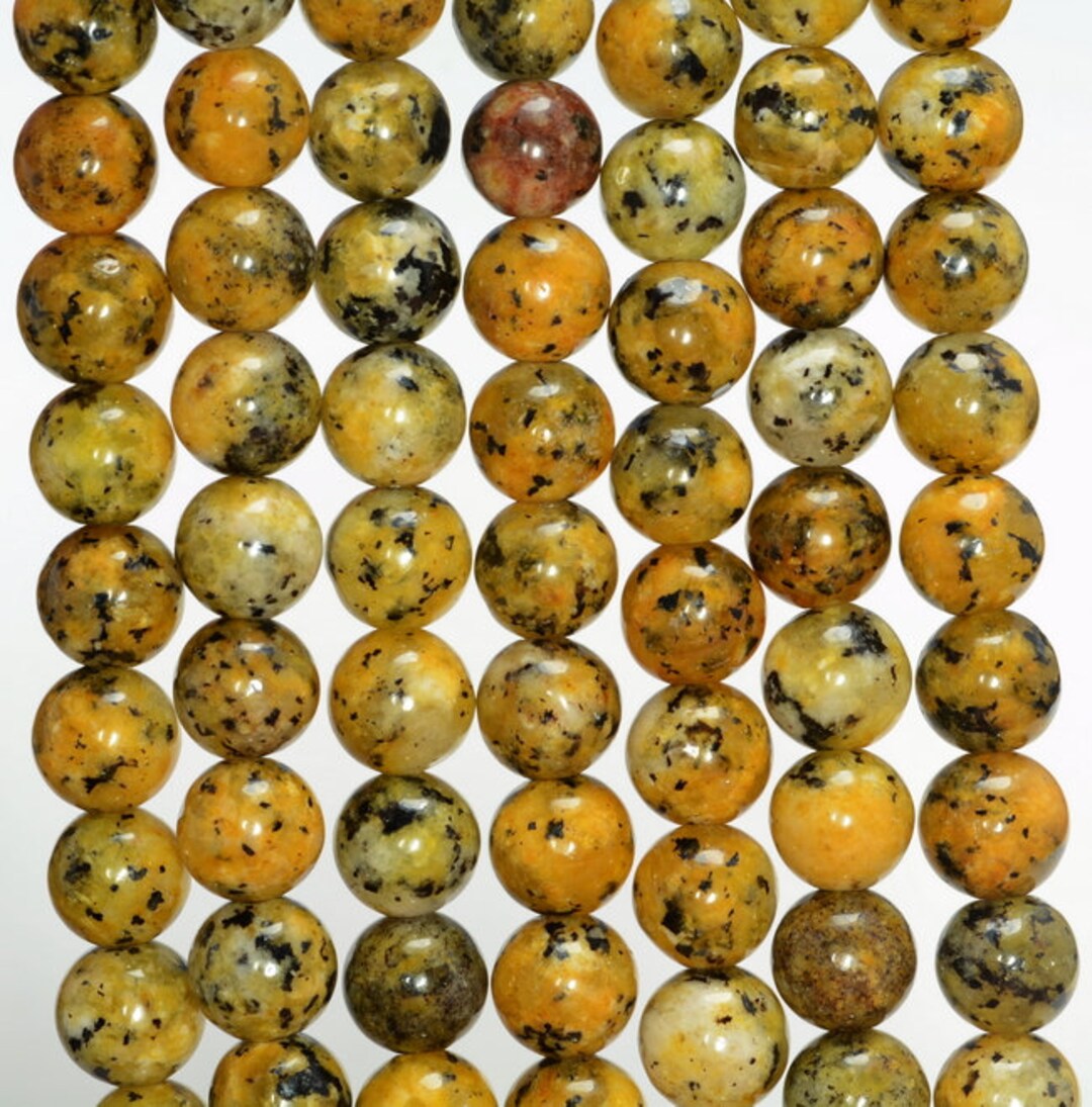 8MM Yellow Jade Gemstone Round Loose Beads 15 Inch Full Strand ...