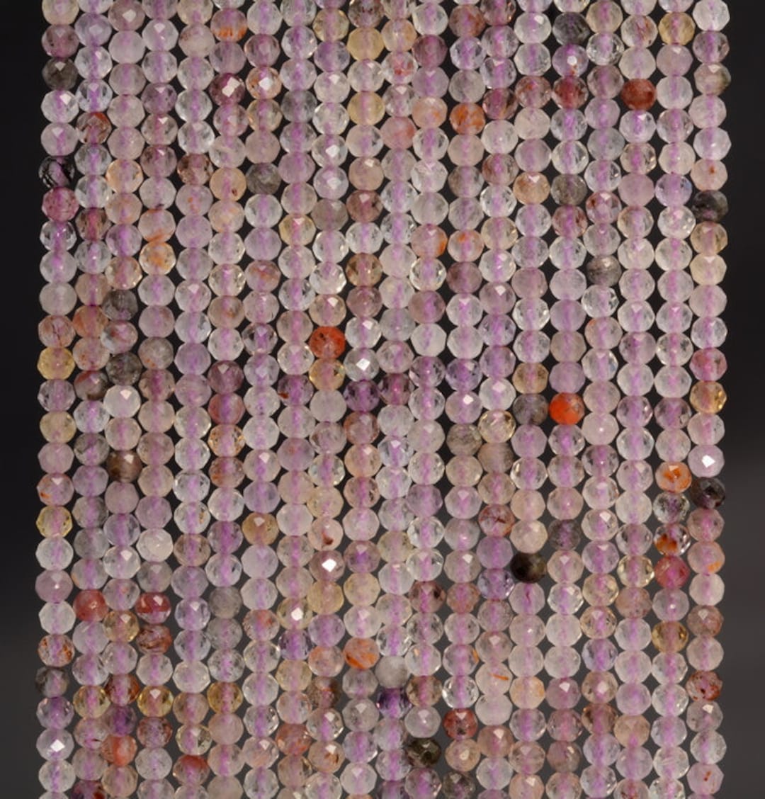 2mm Rare Auralite 23 Cacoxenite Purple Pink Red Meditation Quartz Micro ...