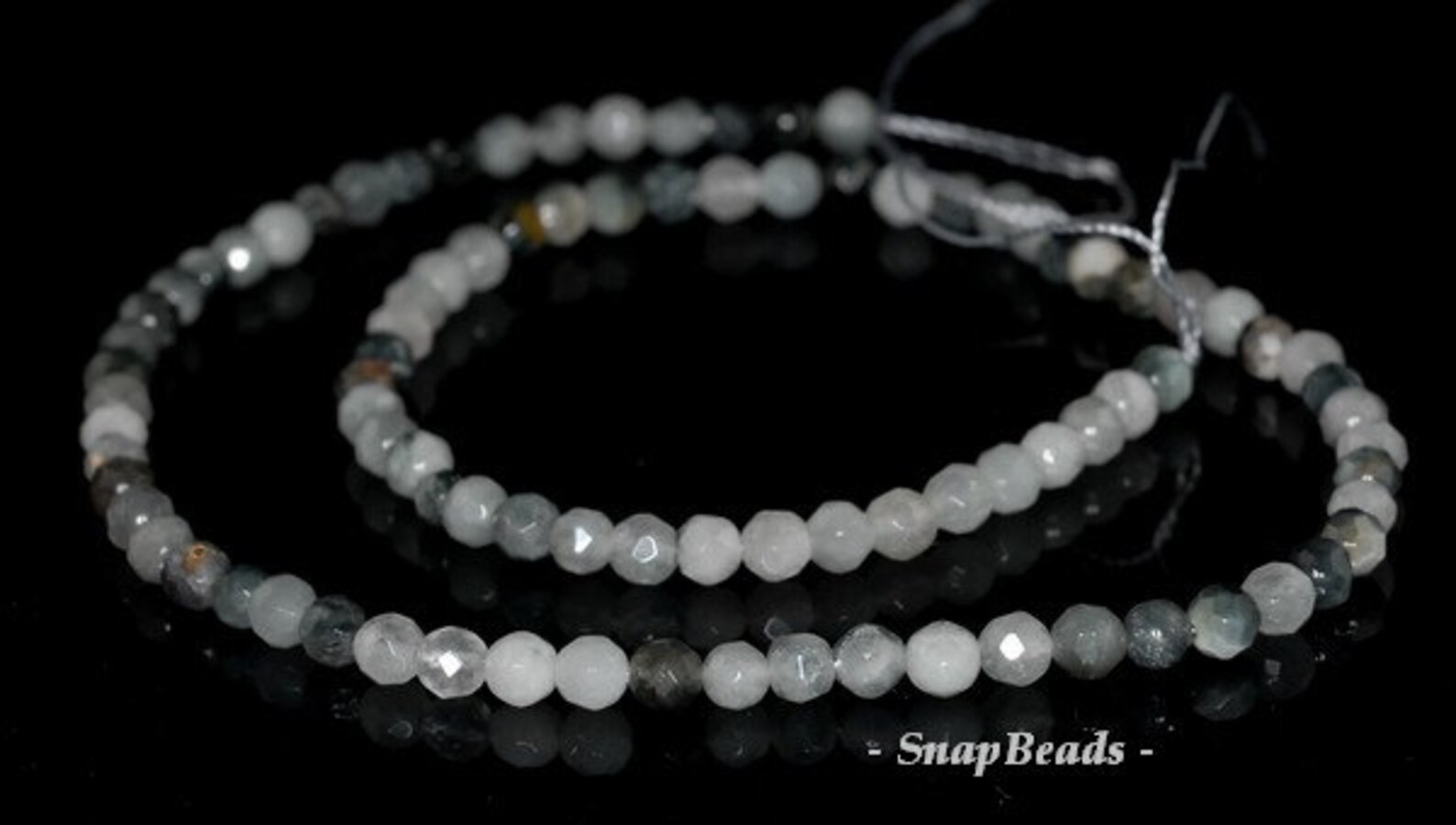 4mm Acicular Rutile Quartz Gemstone Faceted Round 4mm Loose Beads 7.5 ...