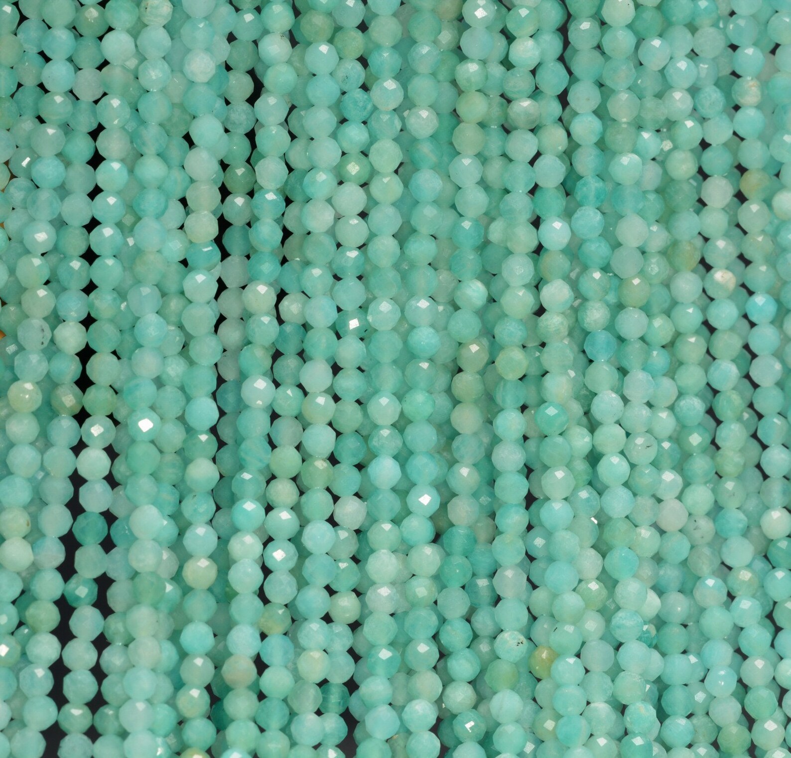 3MM Light Green Amazonite Gemstone Grade AAA Micro Faceted - Etsy