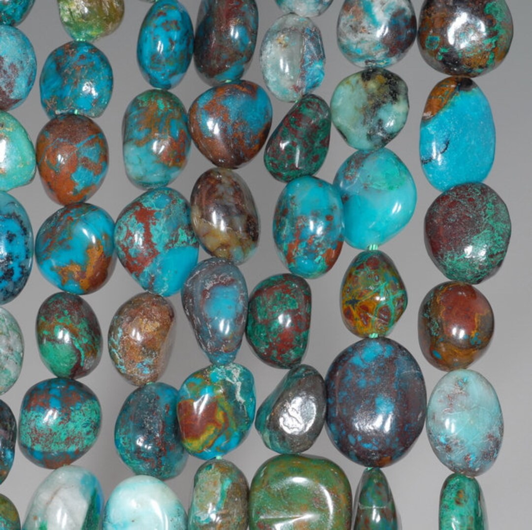 8-10MM Chrysocolla Quantum Quattro Gemstone Pebble Nugget Granule Loose ...
