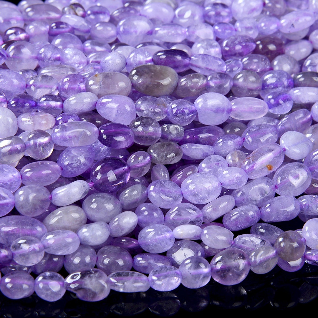 6-8MM Lavender Amethyst Gemstone Pebble Nugget Loose Beads (D184) - Etsy