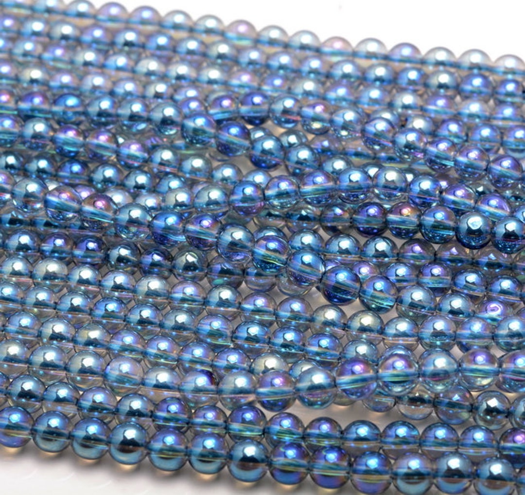 6mm Titanio Azul Natural Místico Cuarzo Gema Ronda Loose - Etsy España