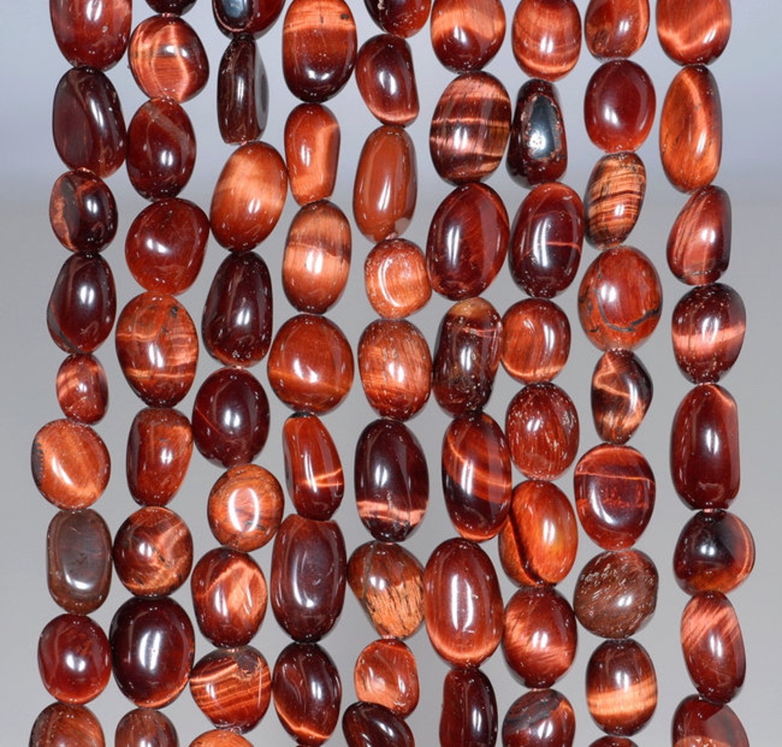 5-6MM Red Tiger Eye Gemstone Pebble Nugget Granule Loose Beads - Etsy