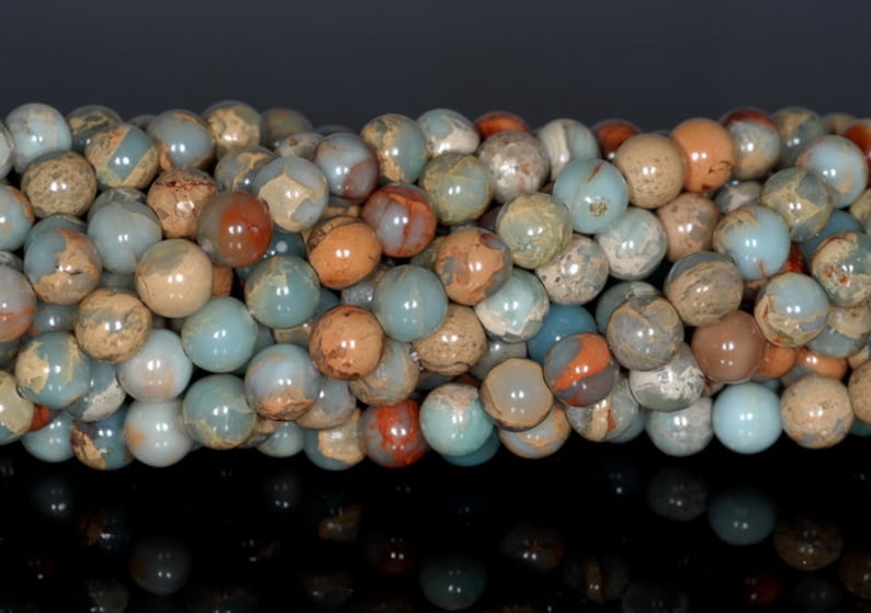 8mm NATURAL AFRICAN OPAL Sea Sediment Jasper Gemstone Round - Etsy