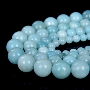 Peruvian Amazonite Gemstone Grade AAA Round 6MM 8MM 10MM 12MM Loose ...