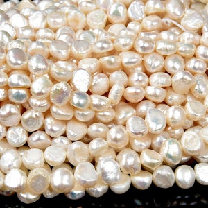 Natural Baroque Freshwater Ivory White Pearl Gemstone Pebble Nugget 7 ...