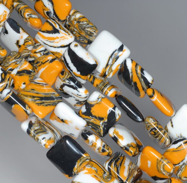 12MM Yellow Black Matrix Turquoise Gemstone Flat Square Loose | Etsy