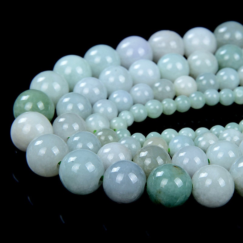 Burmese Jade Beads 8 Mm - Etsy